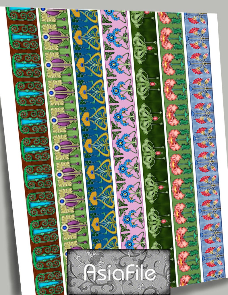 Digital Printable Art Strips Borders 11 X 1 Art - Etsy
