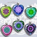 Printable Digital Pendant Images, 1 X 2 Inch Very Colorful Patterns ...
