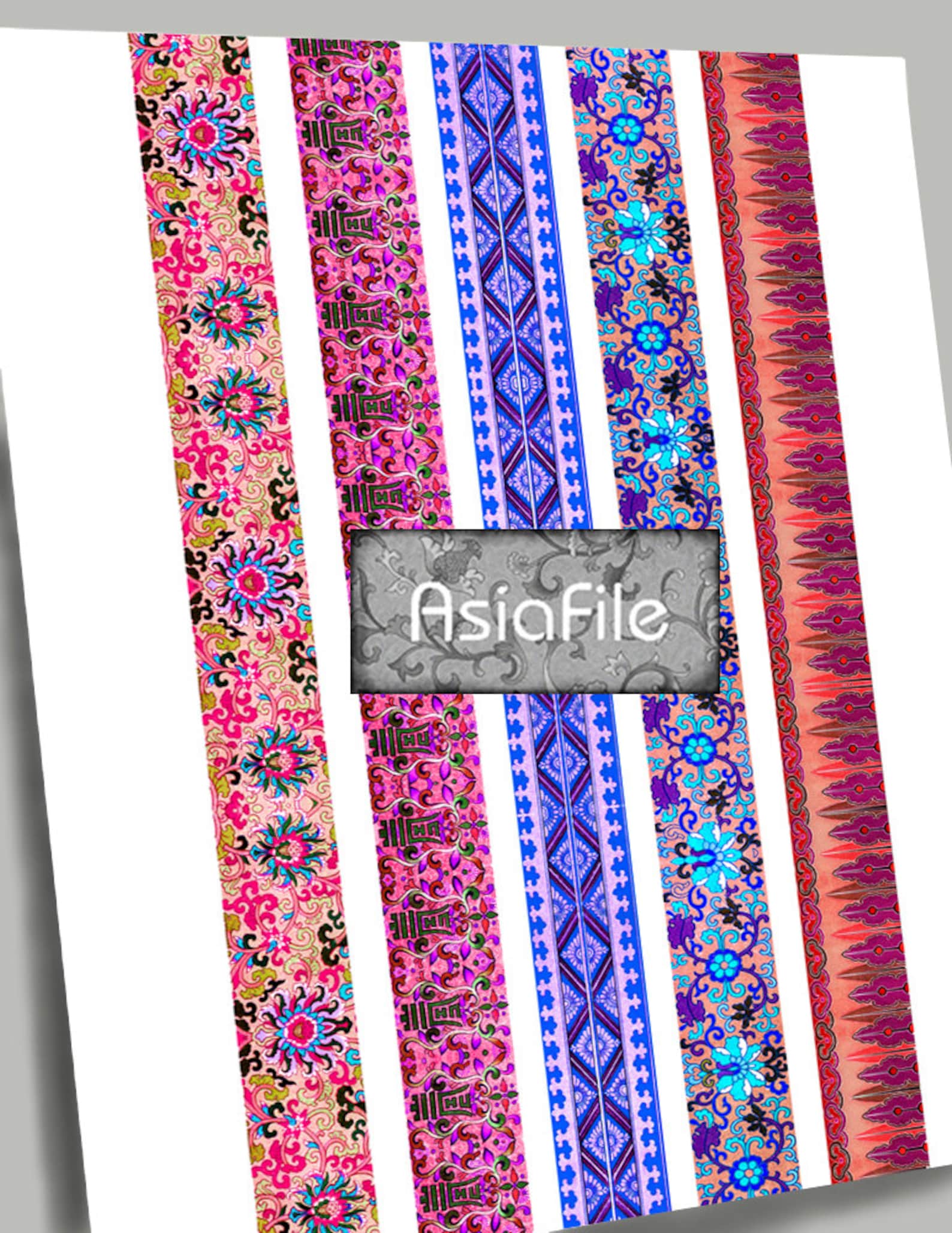 DIGITAL Paper Bead Sheets Printable 1 X 11 Art Strips Borders | Etsy