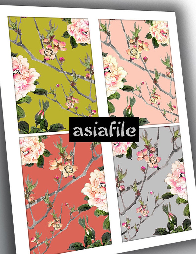 Printable Digital Art Cards 3.5 X 5 Gorgeous Asian | Etsy