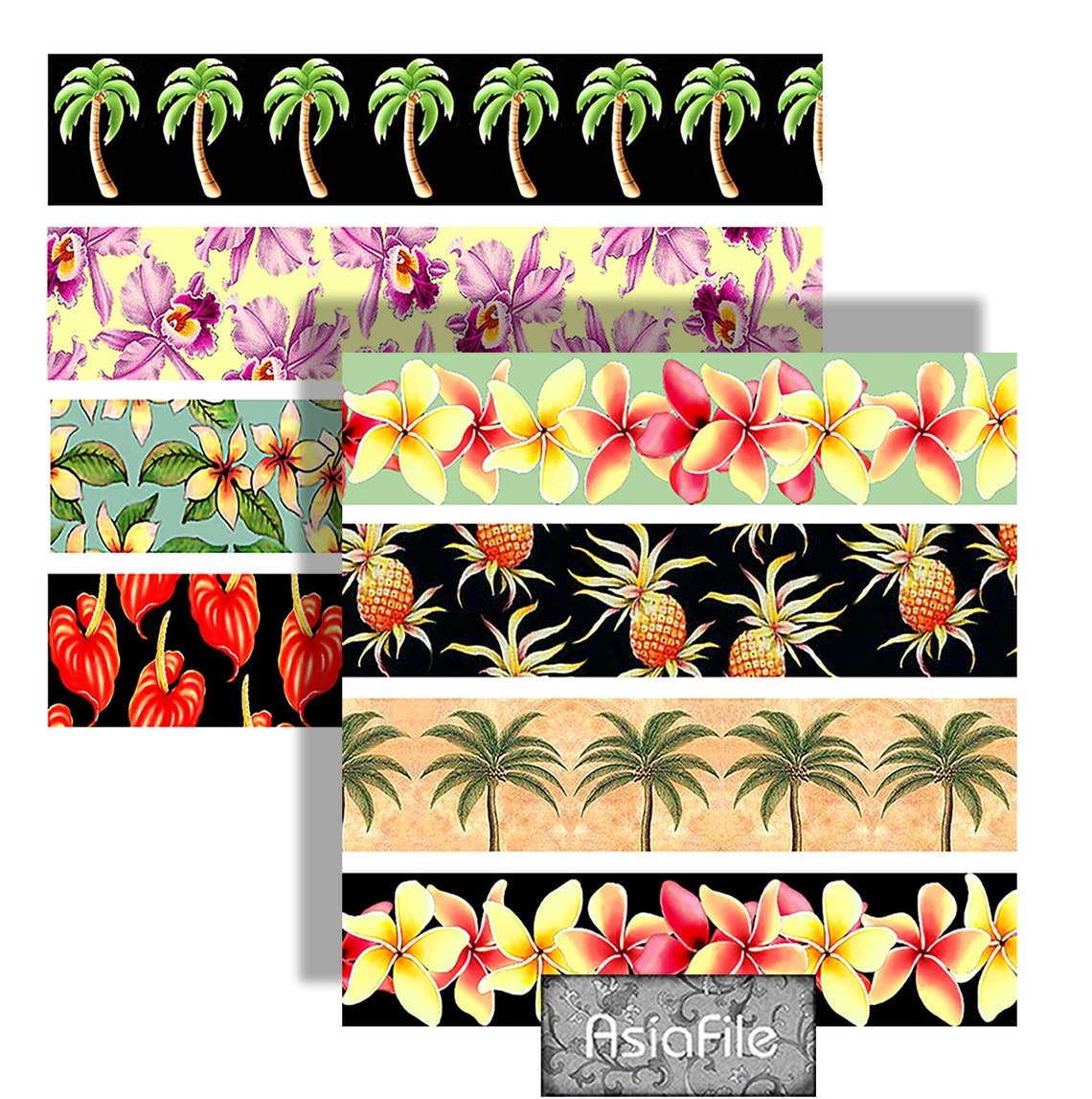 Printable Digital Art Strips Bracelet Cuffs Bookmarks Digital | Etsy