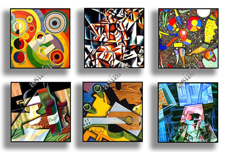 Digital Printable Abstract Art 1 Inch Square Pendant Size - Etsy