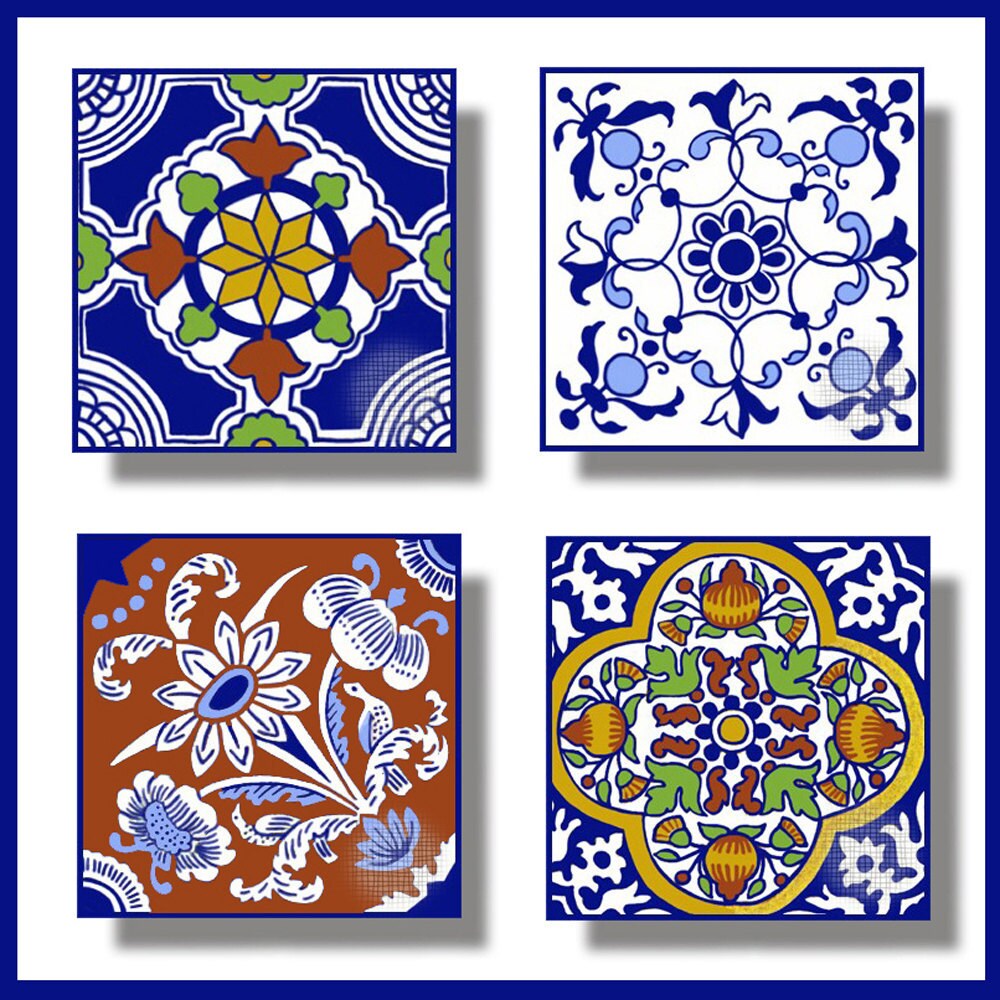 Printable 1 Inch Square Digital Art Embellishments | Etsy