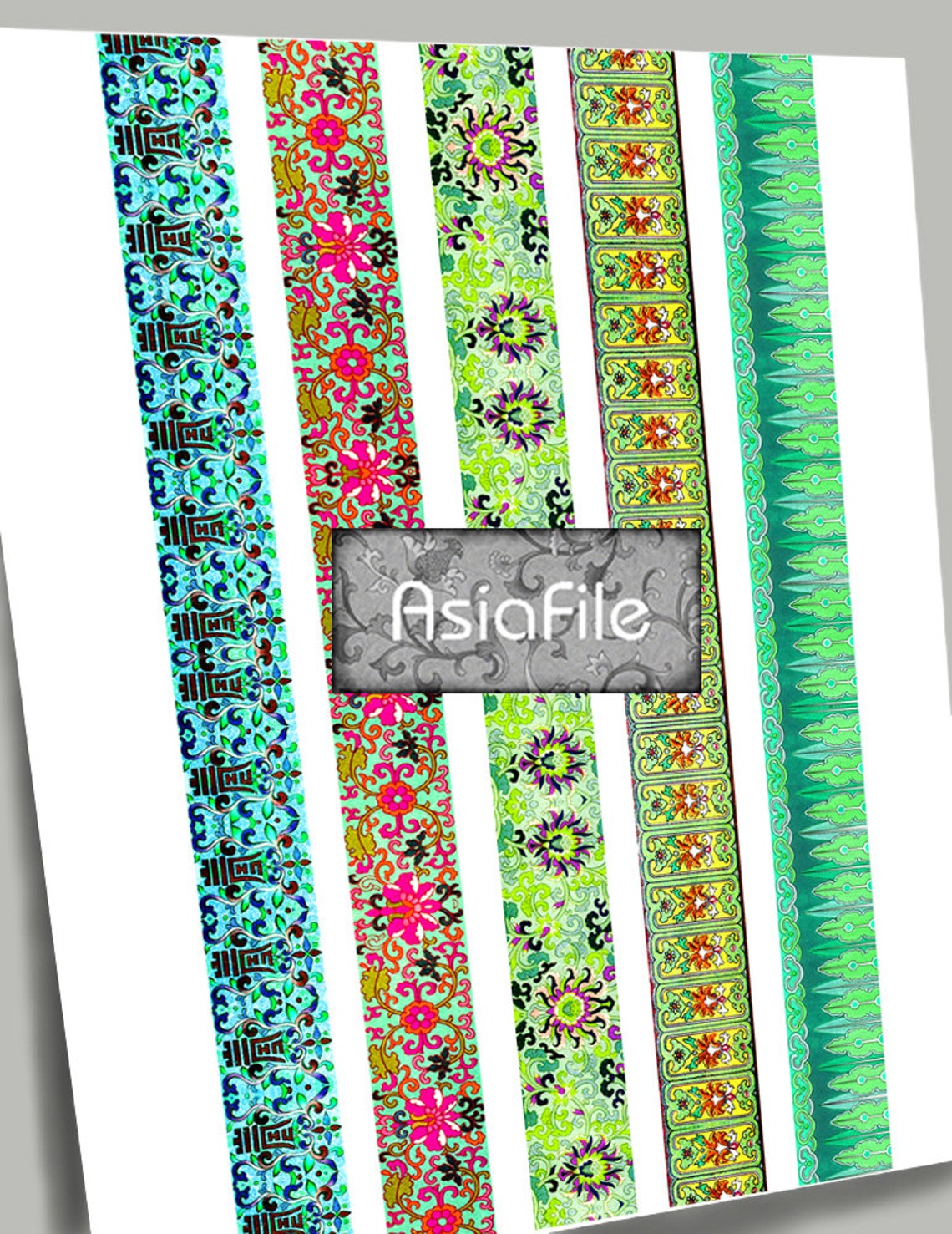 DIGITAL Paper Bead Sheets Printable 1 X 11 Art Strips Borders | Etsy