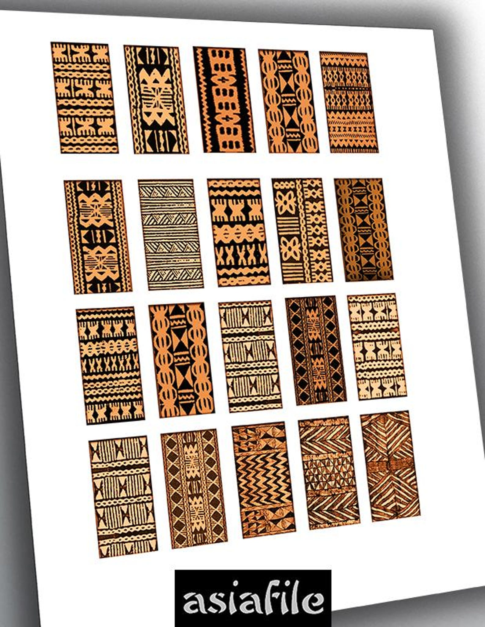 TAPA Printable Digital 1X2 Inch Digital Art, Hawaii, Clip Art, Domino ...