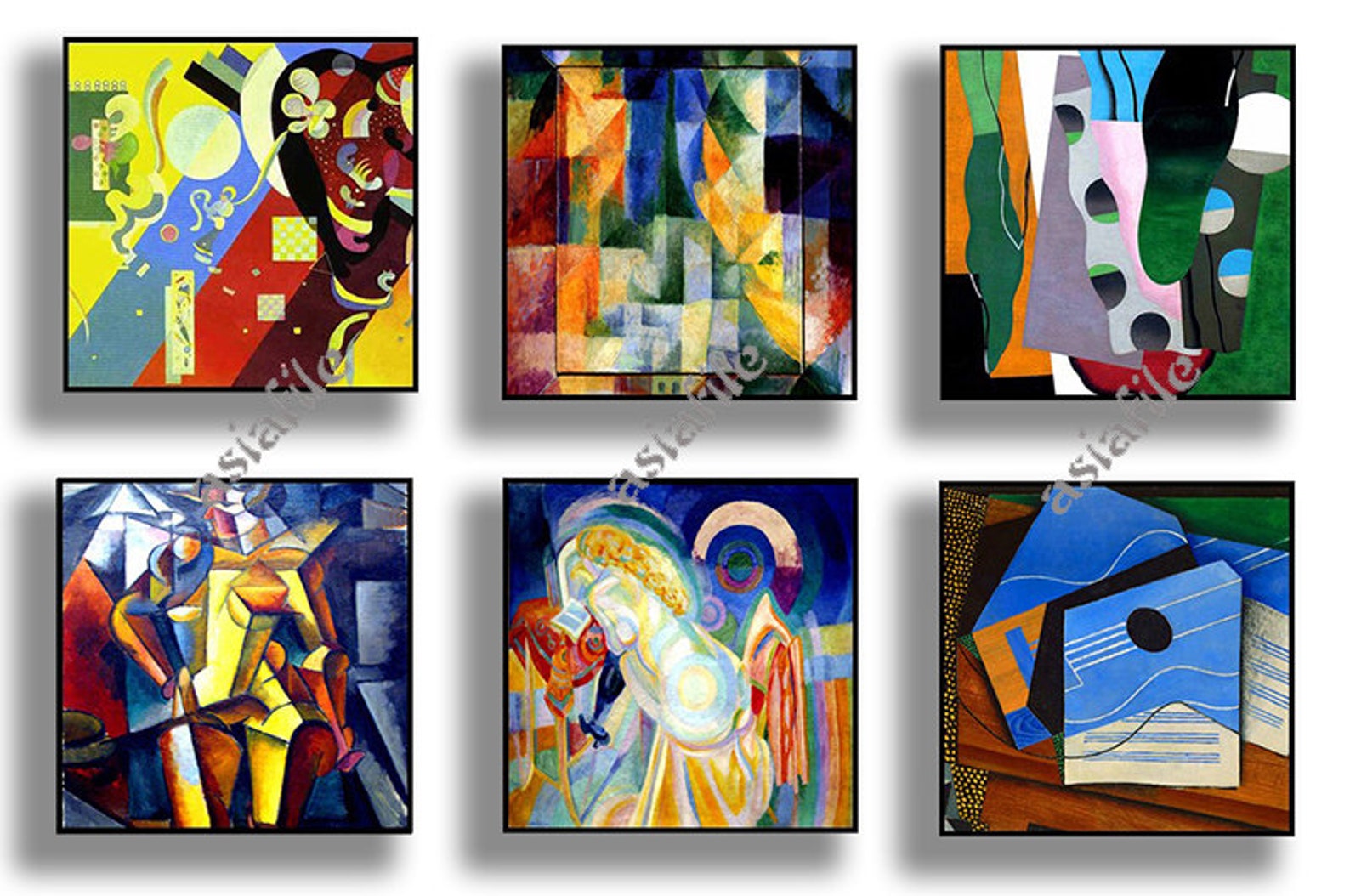 Digital Printable Abstract Art 1 Inch Square Pendant Size - Etsy