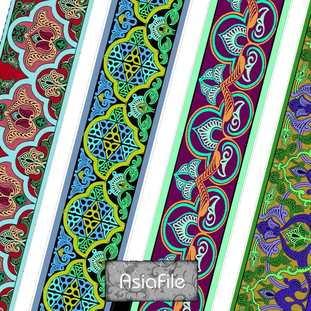 Printable Art Strips, Colorful Borders, Paper Bead Crafts (digital ...
