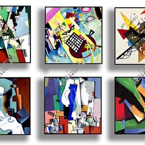 Digital Printable Abstract Art 1 Inch Square Pendant Size - Etsy