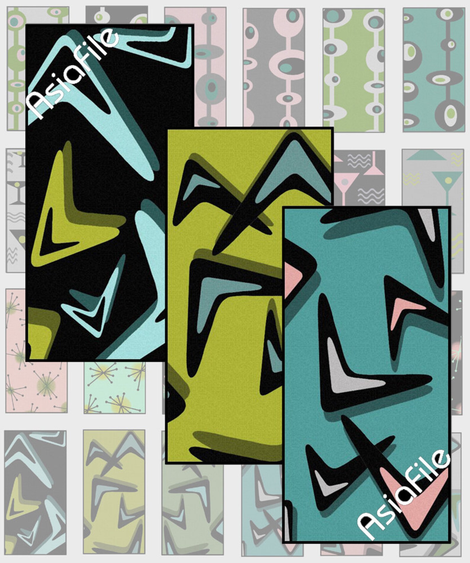 Printable Digital Sheet Digital Art Retro Modern Digital Clip | Etsy