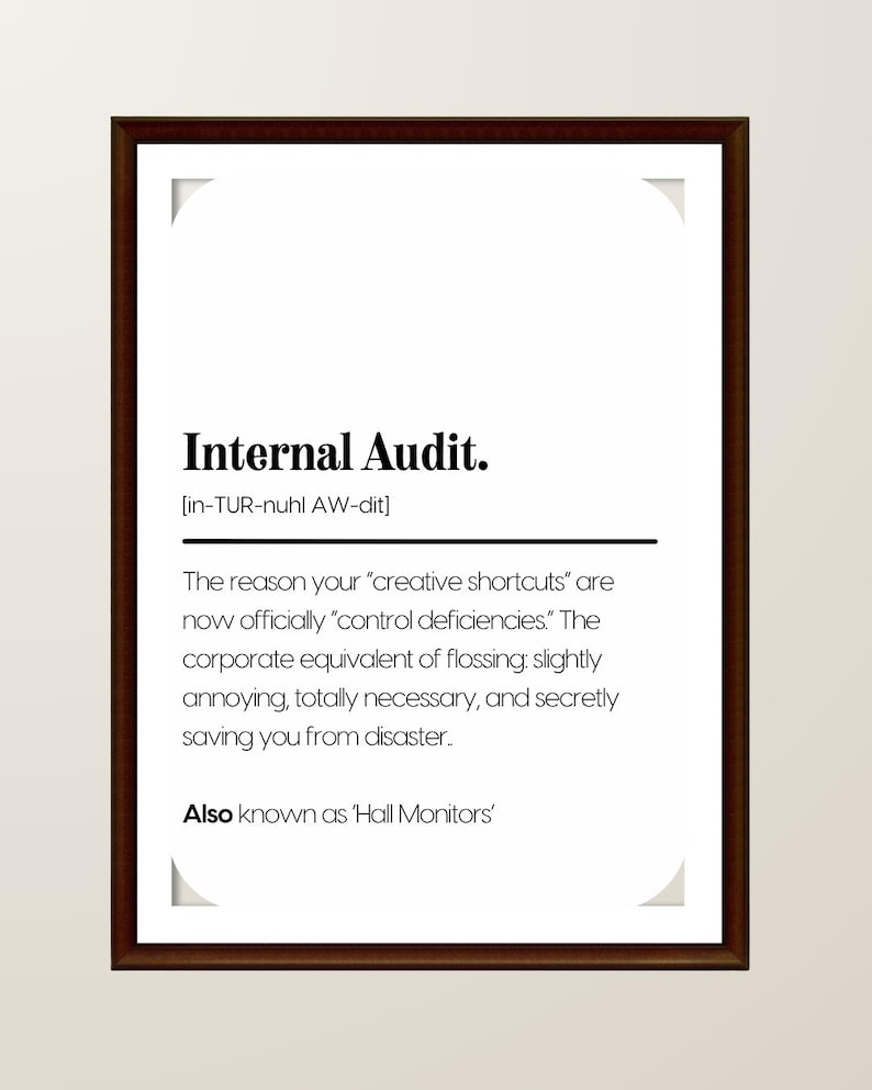 Funny Finance Internal Audit Office Printable Poster | Finance ...