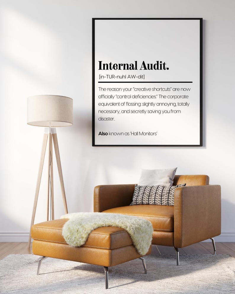 Funny Finance Internal Audit Office Printable Poster | Finance ...