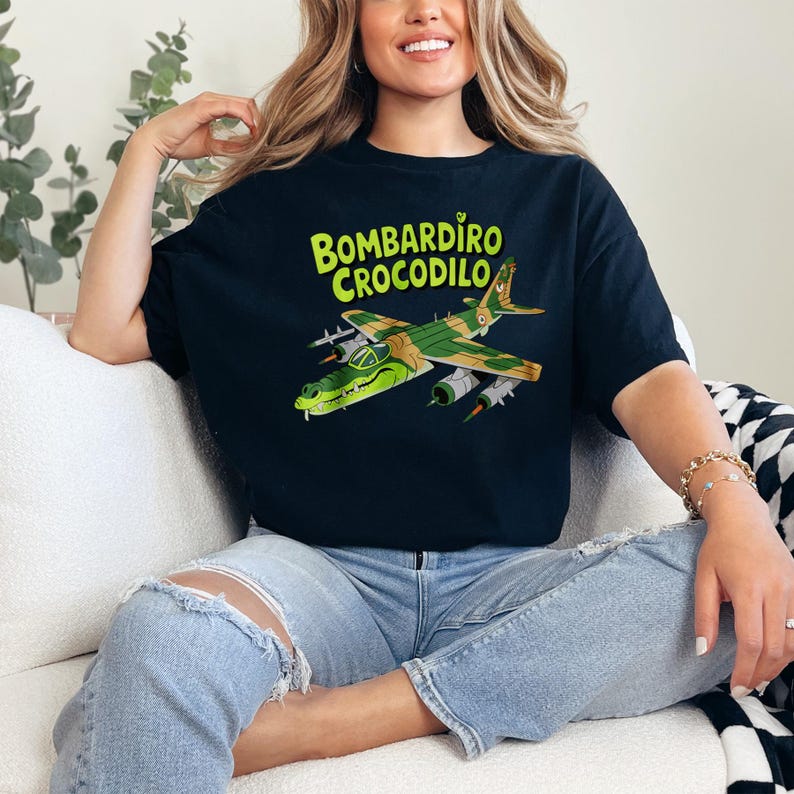 Bombardino Crocodilo Funny Brain Rot T-shirt, Bootleg Rap Tee, Meme ...