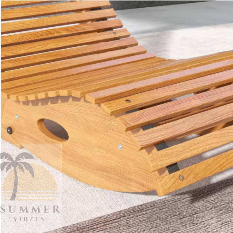 Outsunny Outdoor Wooden Rocking Chair – Teak-style Slatted Seat Lounge ...