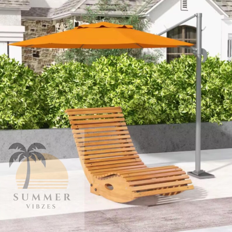 Outsunny Outdoor Wooden Rocking Chair – Teak-style Slatted Seat Lounge ...