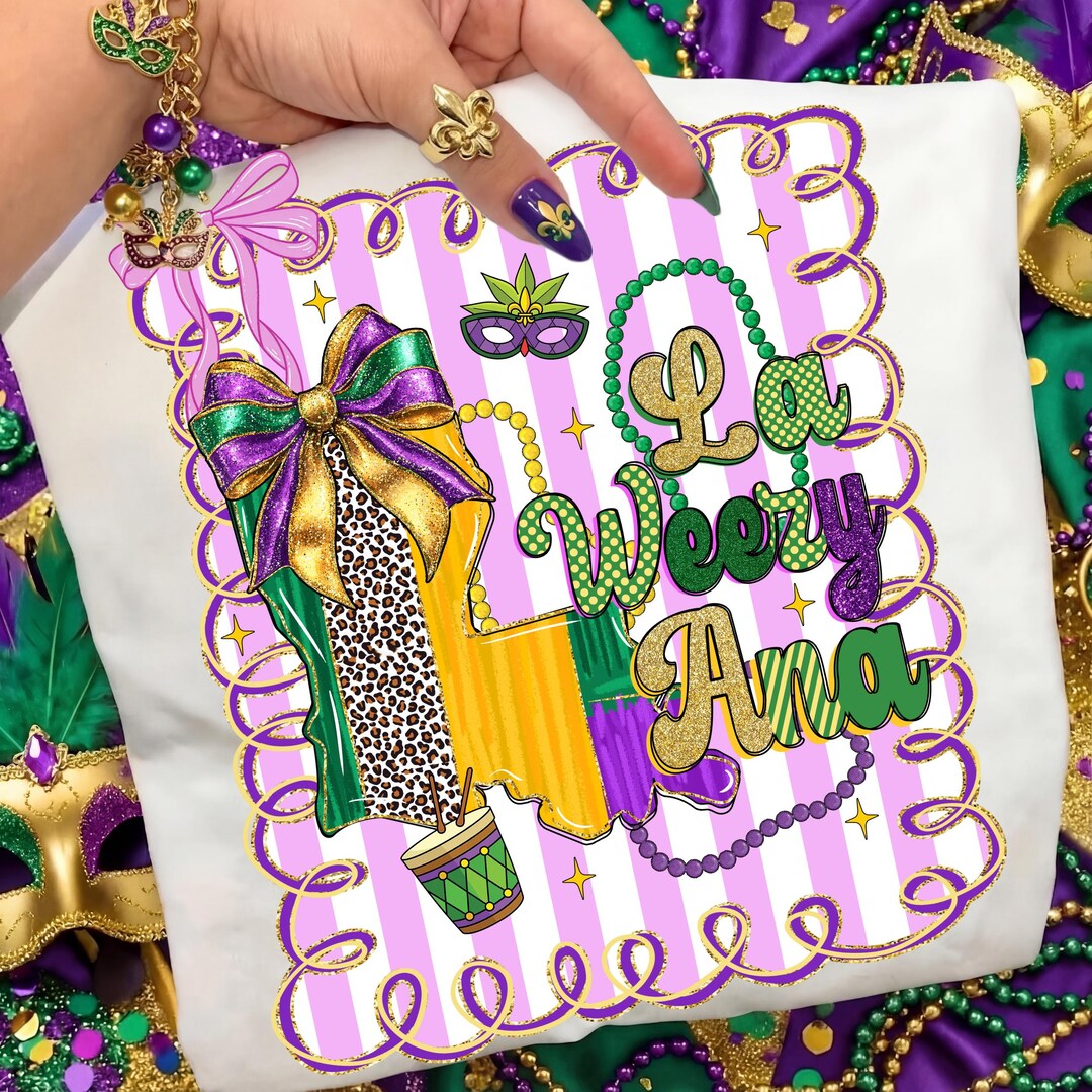 La Weezy Ana Mardi Gras PNG | Mardi Gras Louisiana Map | Fat Tuesday ...