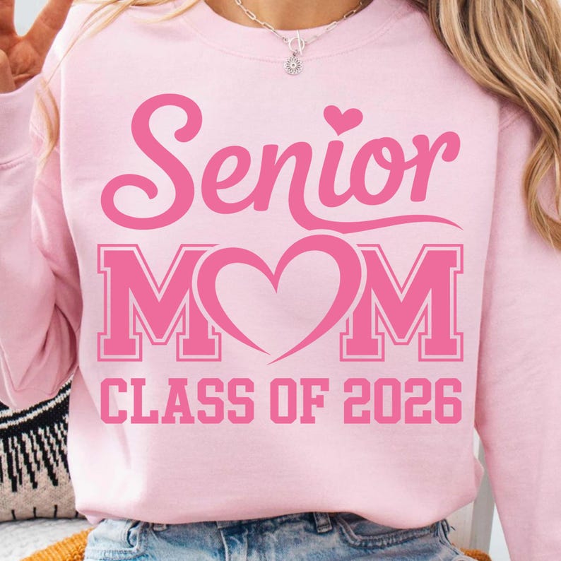 Senior Mom Class of 2026 SVG: Pink Graduation Design (digital Download ...