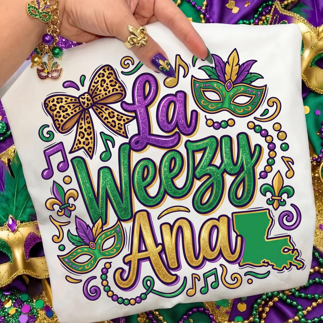 La Weezy Ana Mardi Gras Png | Louisiana Map Png | Fat Tuesday ...