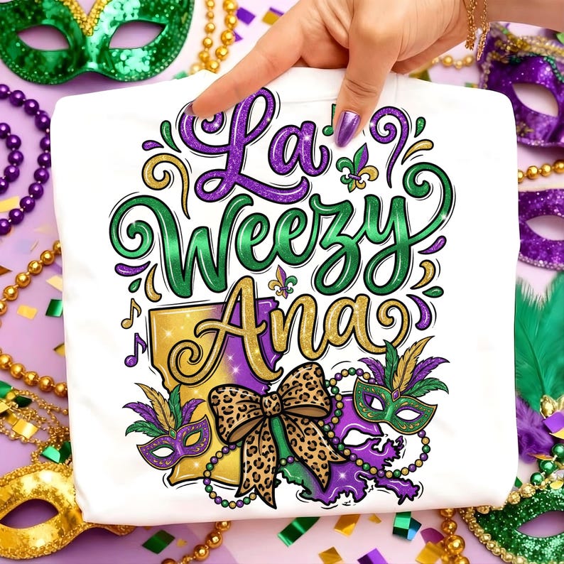 La Weezy Ana Mardi Gras Png | King Cake Png | Fat Tuesday | Coquette ...