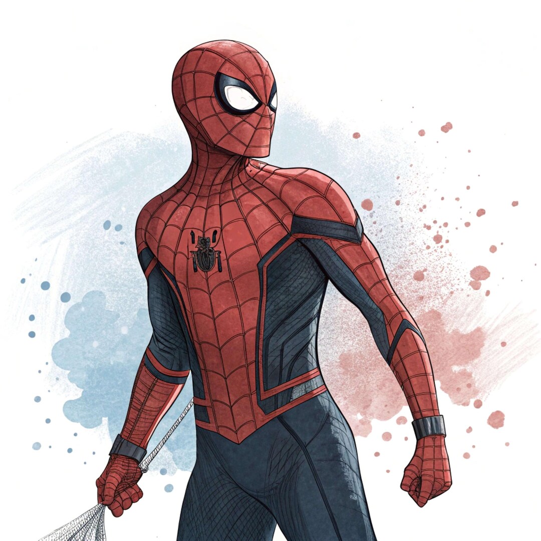 12 Super Spider Hero Clipart PNG/JPG • Adult Web Hero Illustration in ...