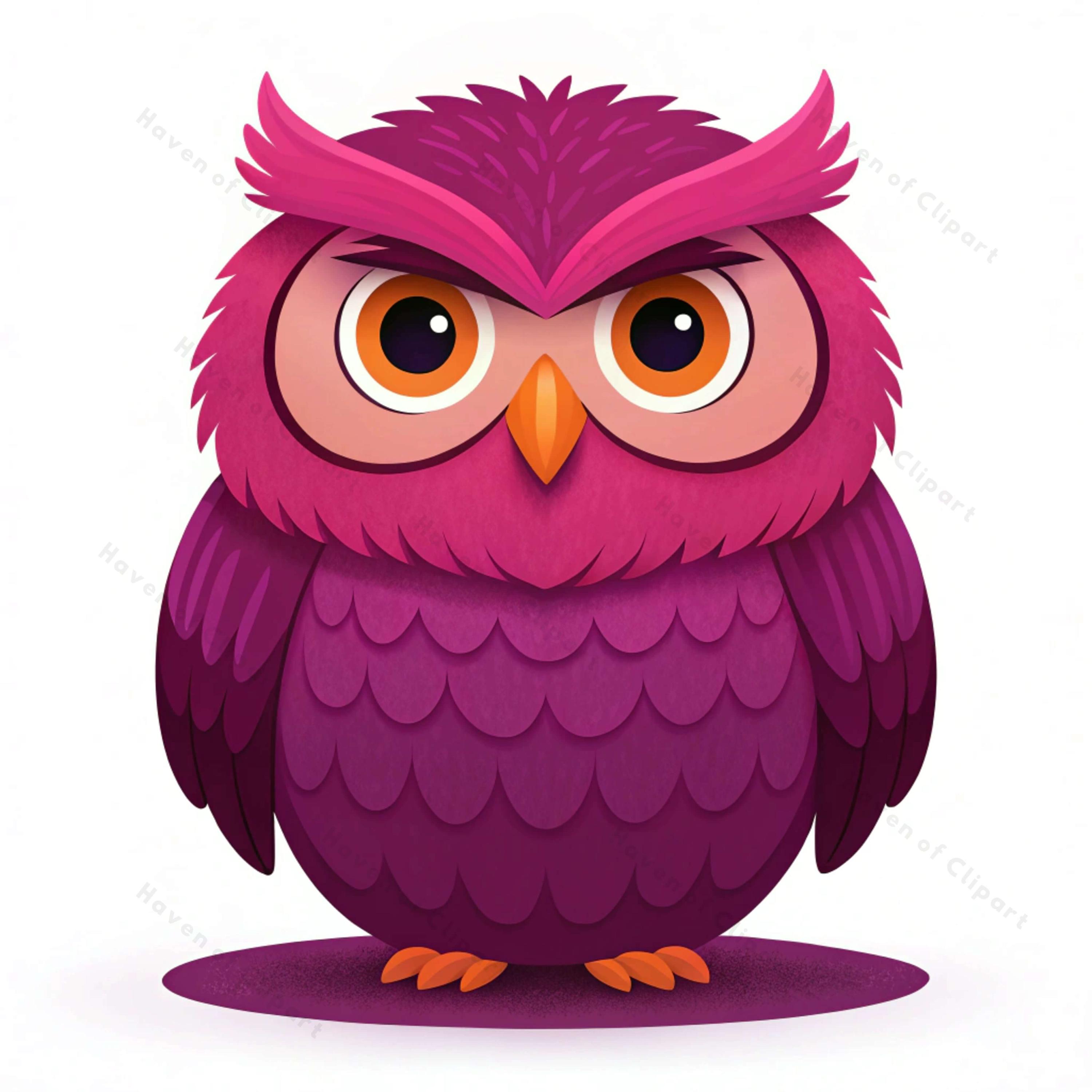 12 Grumpy Owl Clipart Set • Watercolor Angry Owl Illustrations in ...