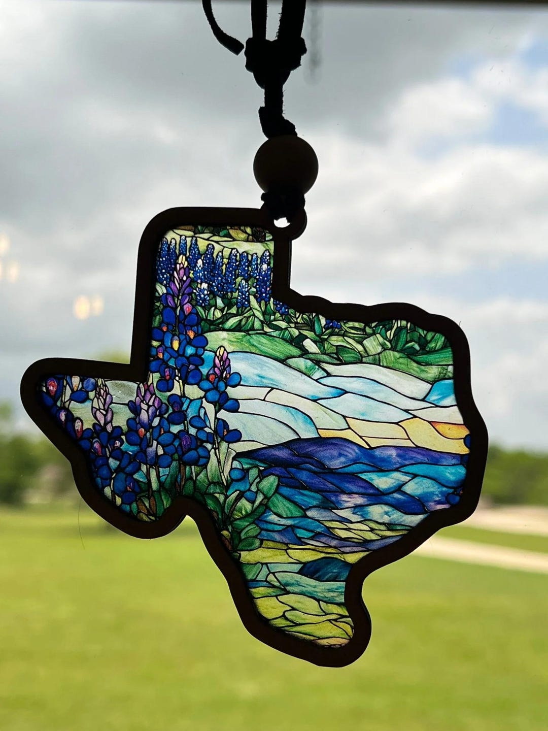 Bluebonnet Texas Suncatcher | Stained Glass Effect | Wood & Acrylic ...
