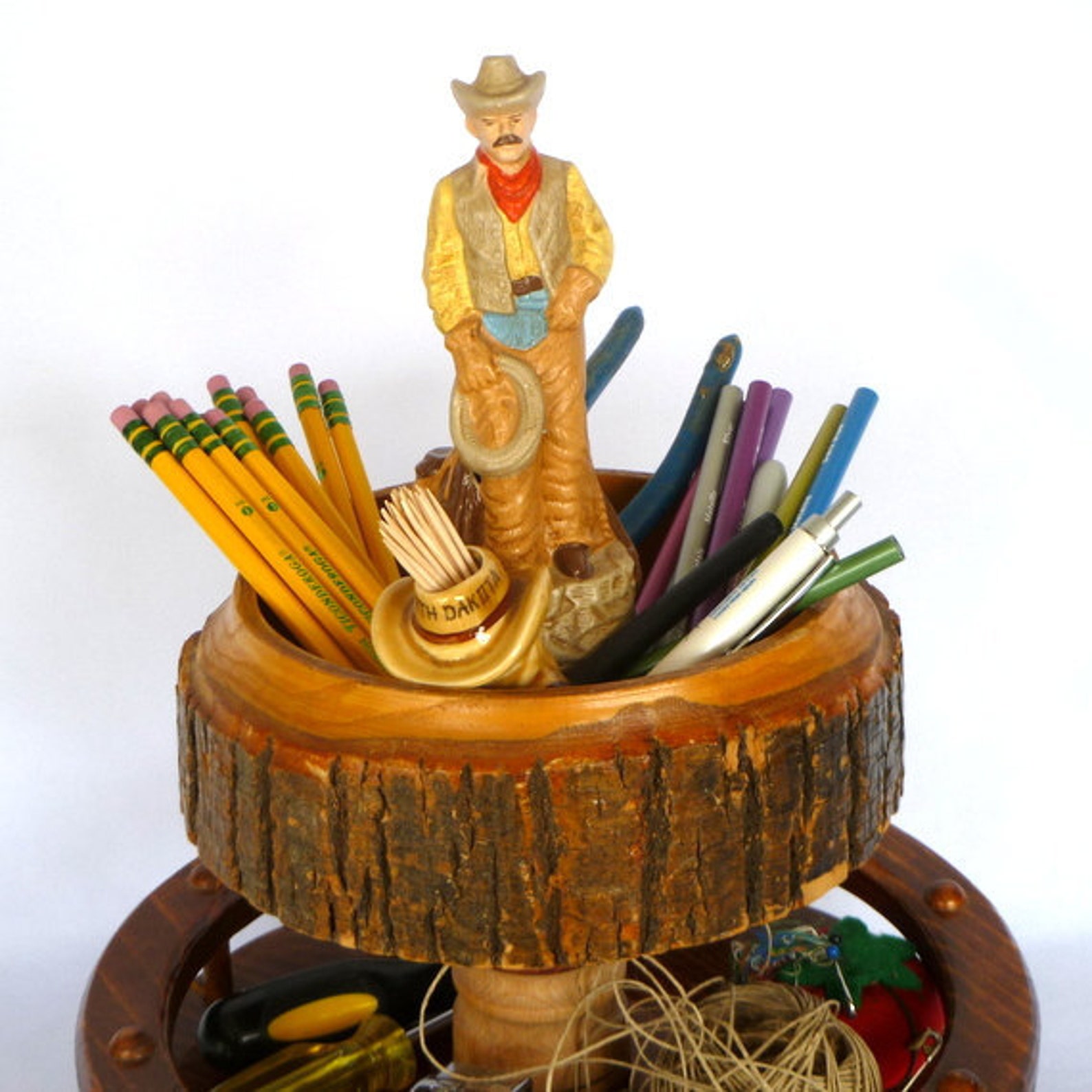 Upcycled WOOD COWBOY CADDY - Etsy