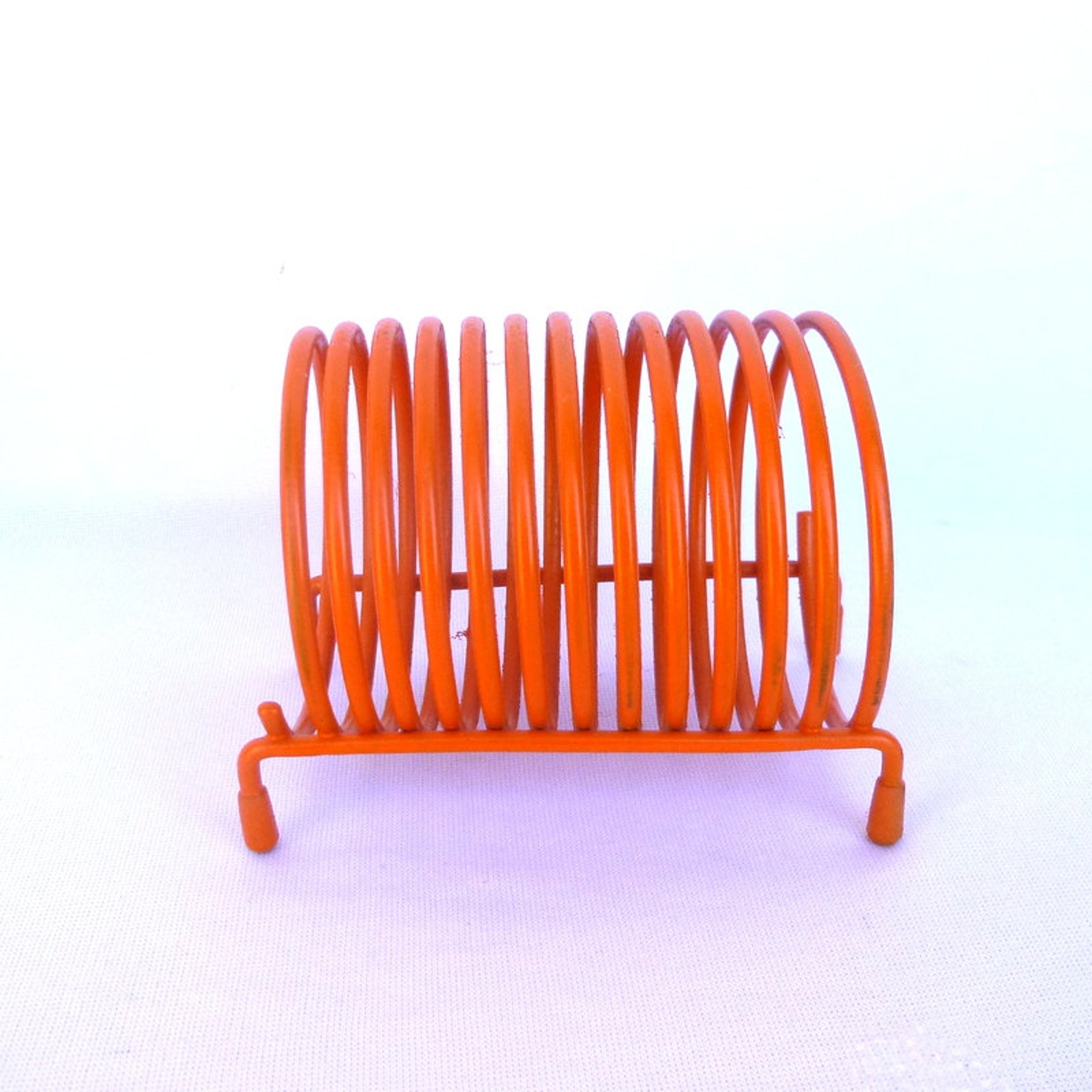 ORANGE COIL ORGANIZER/ Upcycled Office Decor - Etsy
