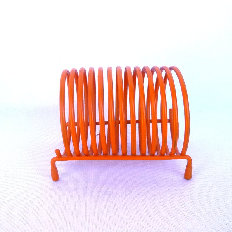 ORANGE COIL ORGANIZER/ Upcycled Office Decor - Etsy