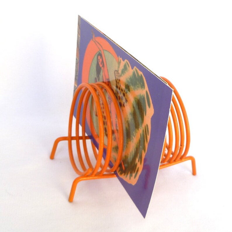 ORANGE COIL ORGANIZER/ Upcycled Office Decor - Etsy