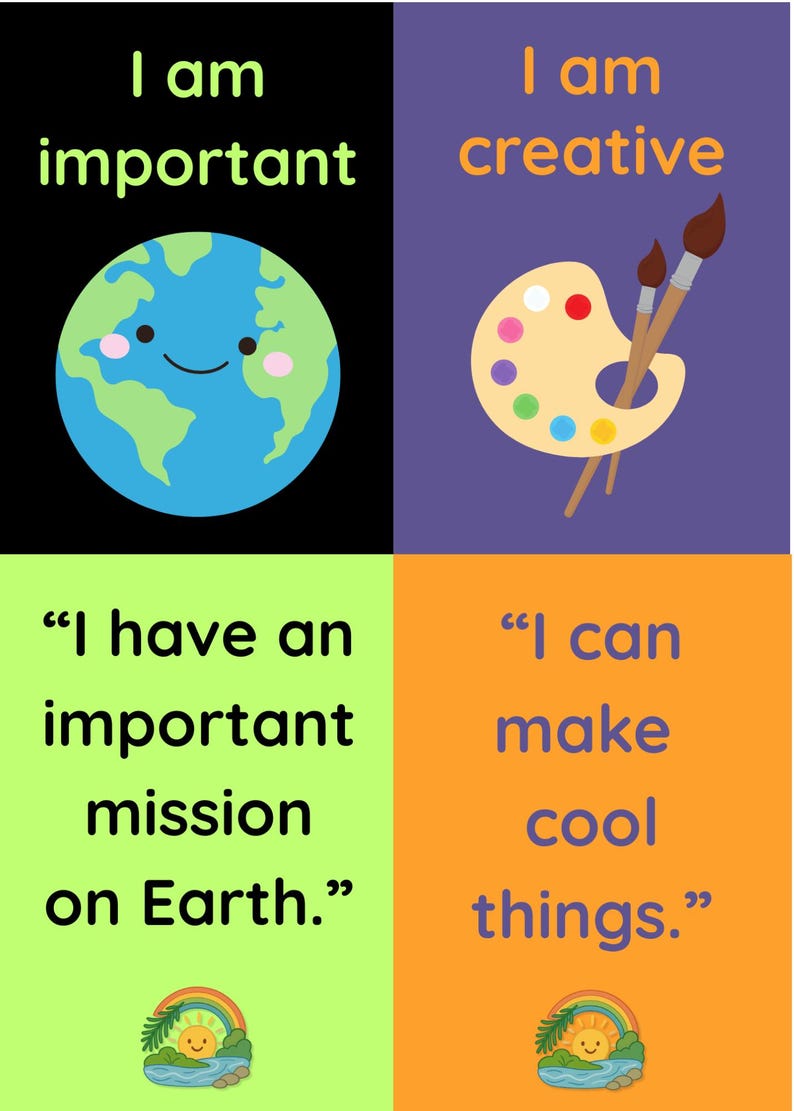 Toddler Affirmation Cards| Printable Deck of 20 | I Am Cards for Kids ...