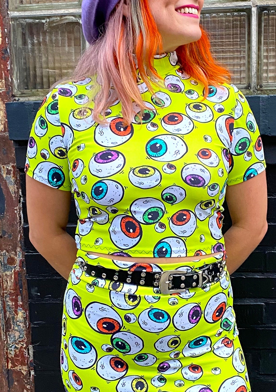 Eyeball Creepy Top, Spooky Top, Horror Eyeball Top, Witchy Crop Top ...