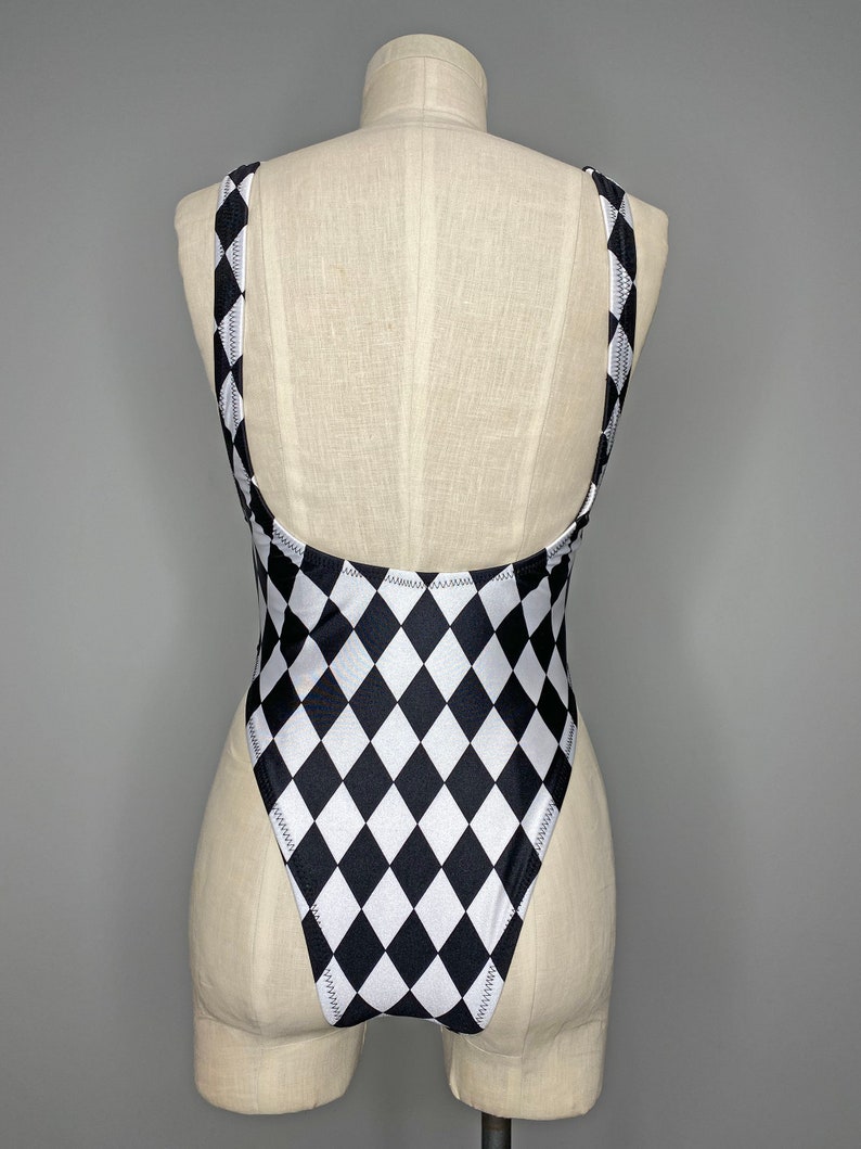 Diamond Jester High Cut Leg Bodysuit Clown Stripper - Etsy