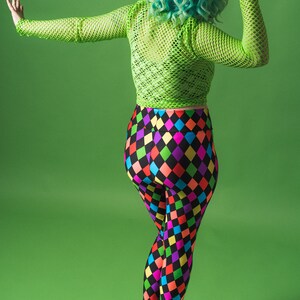 Rainbow Jester Leggings- Rainbow Diamond Leggings- Gay Pride Leggings ...