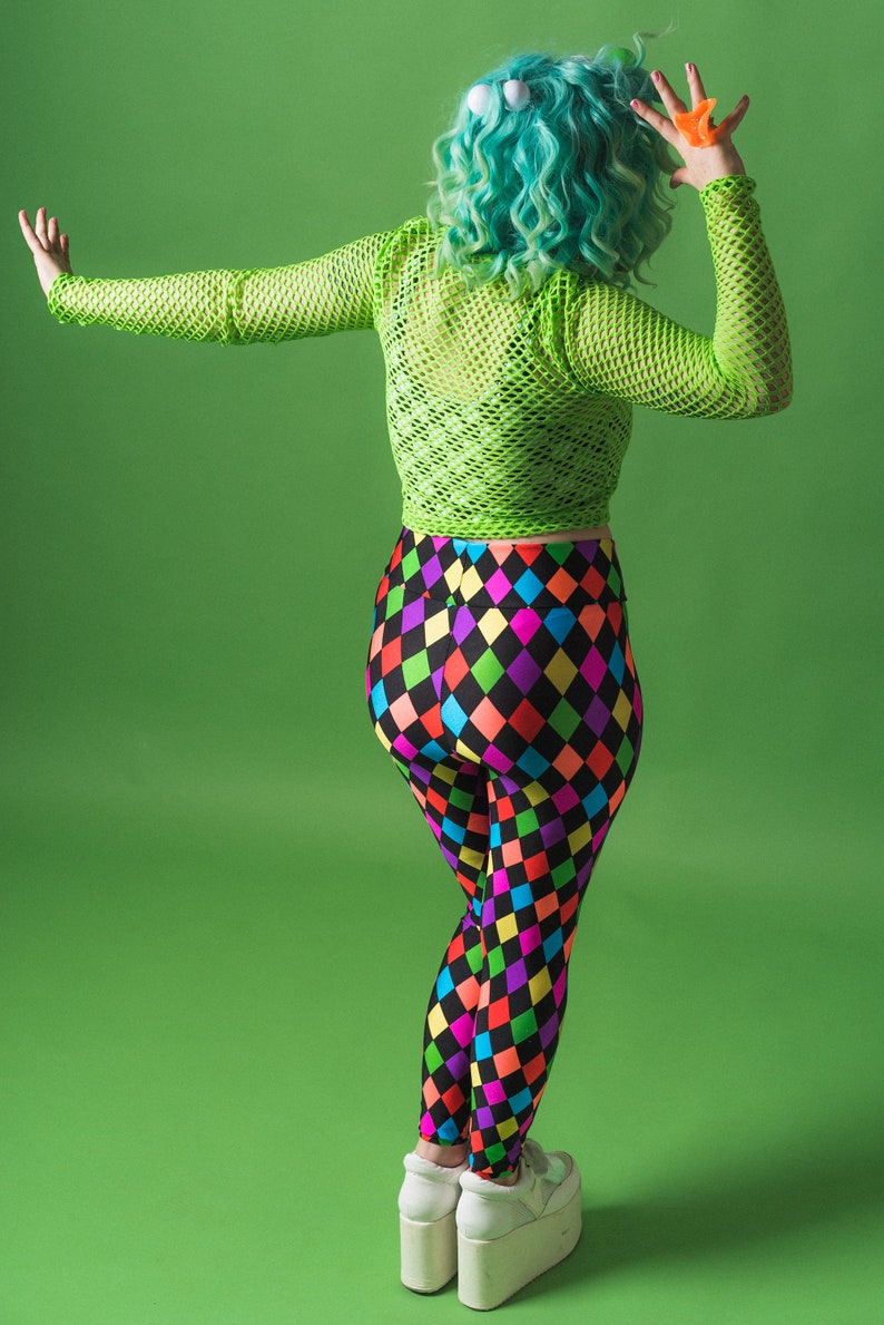 Rainbow Jester Leggings Rainbow Diamond Leggings Gay Pride | Etsy