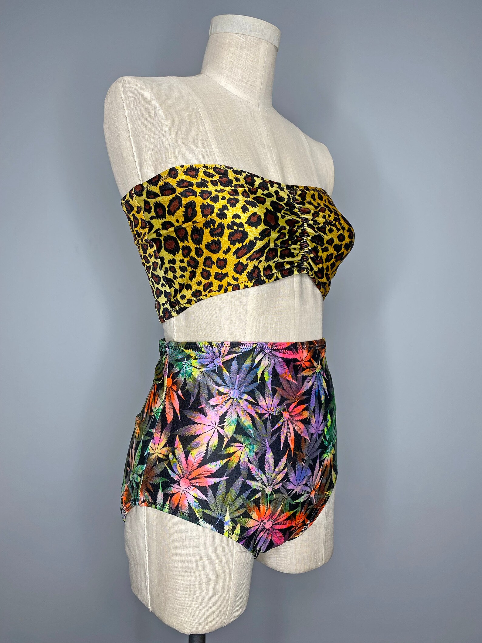 Leopard Tube Top- Leopard Bikini Top- Aerialist Acrobat Circus Top ...