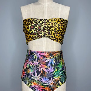 Leopard Tube Top- Leopard Bikini Top- Aerialist Acrobat Circus Top ...