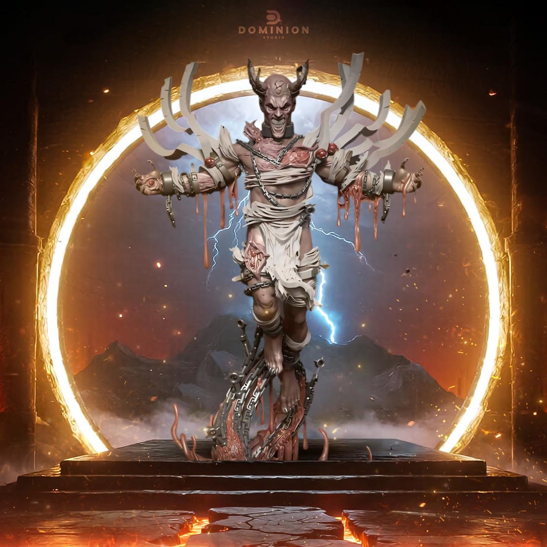 Hell Priest STL 3D Print File | Possessed Demon Boss Statue | Ritual ...