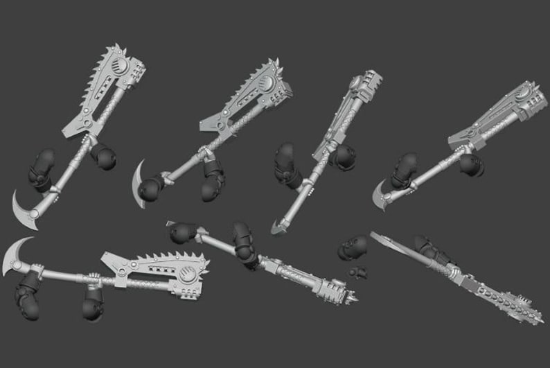 Gen 3 - Heavy Chain Glaive Hands Type B - Etsy