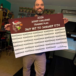 Training Poster Dopey Challenge 2026 (26' X 36") PDF and PNG Digital ...