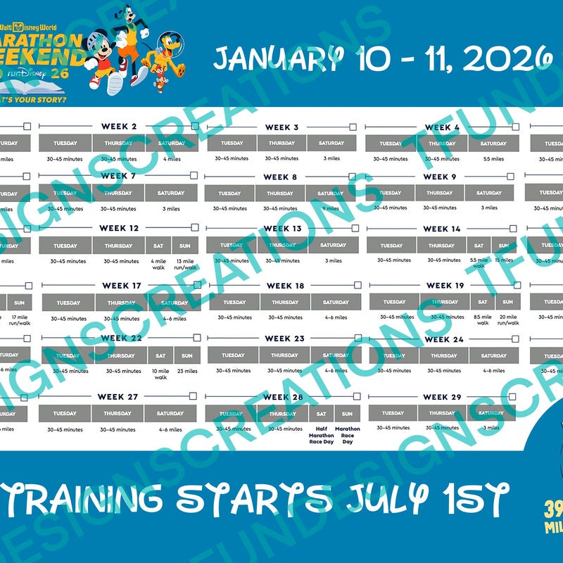 The Goofy Challenge Run - Etsy UK