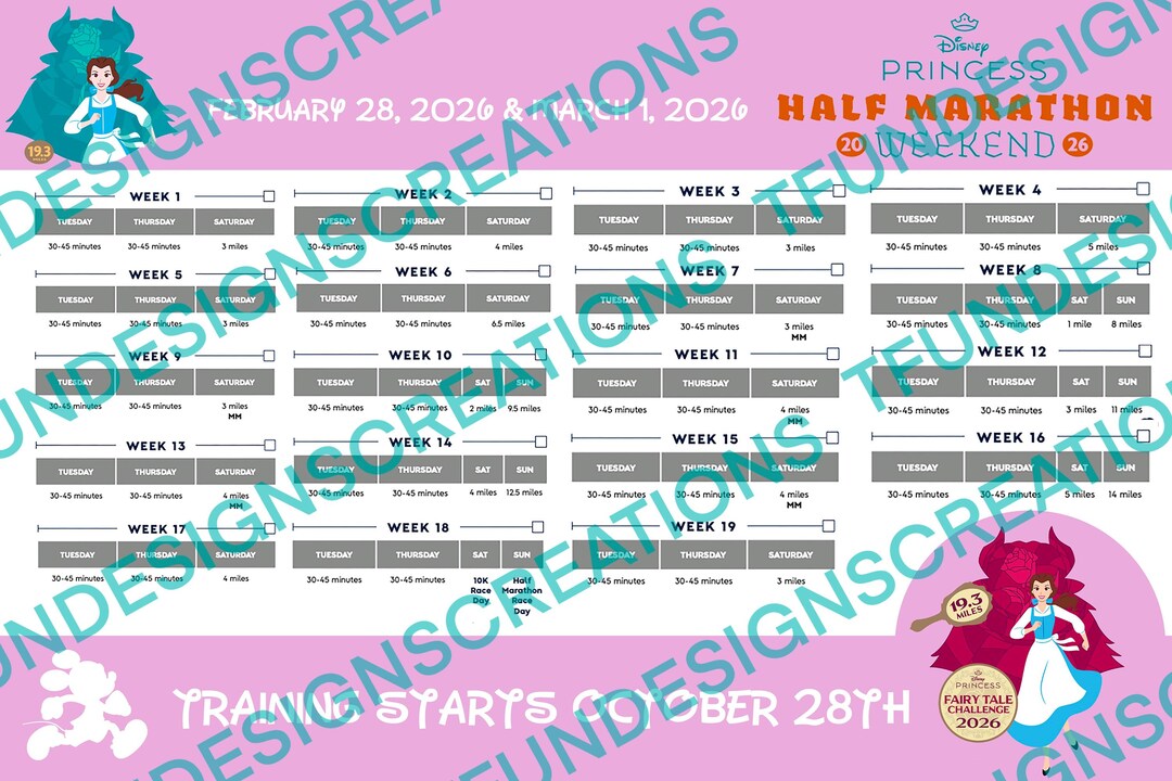 Training Poster Princess Weekend 2026 Fairy Tale Challenge (26' X 36 ...
