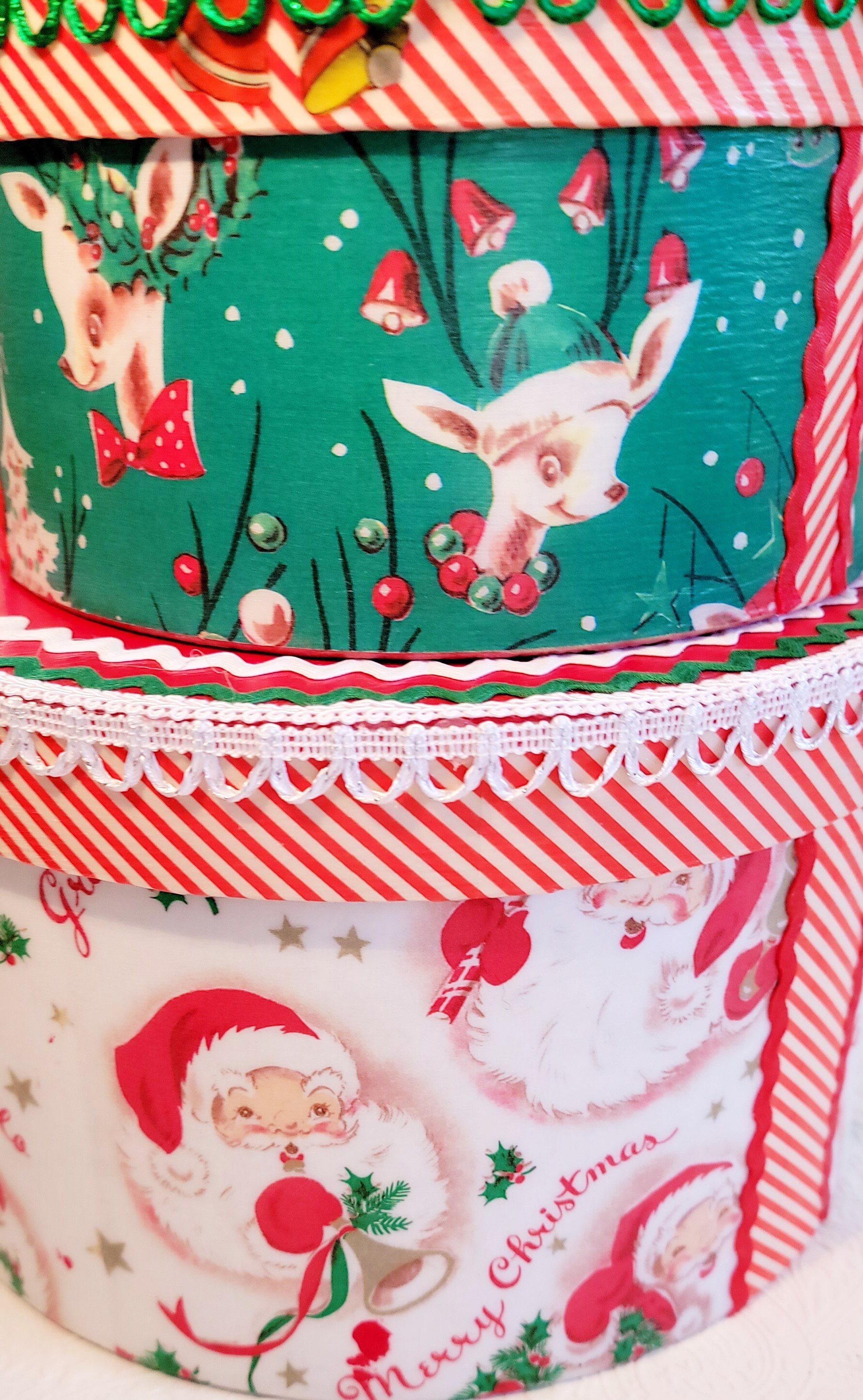 Vintage Christmas Hat Boxes Large and Medium Set Antique Gift - Etsy