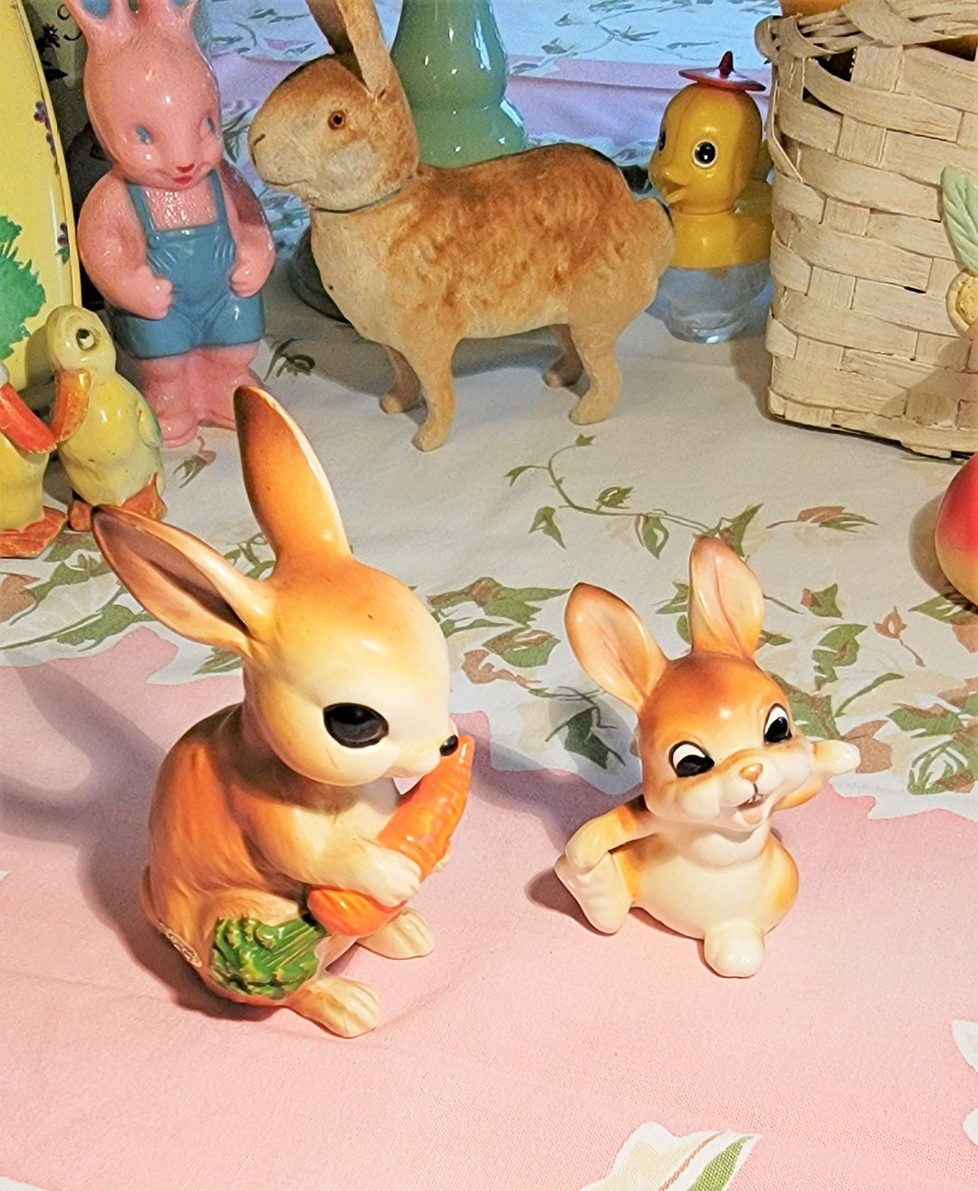 Vintage Easter Josef & Napco Bunny Rabbit Figurines Lot - Etsy