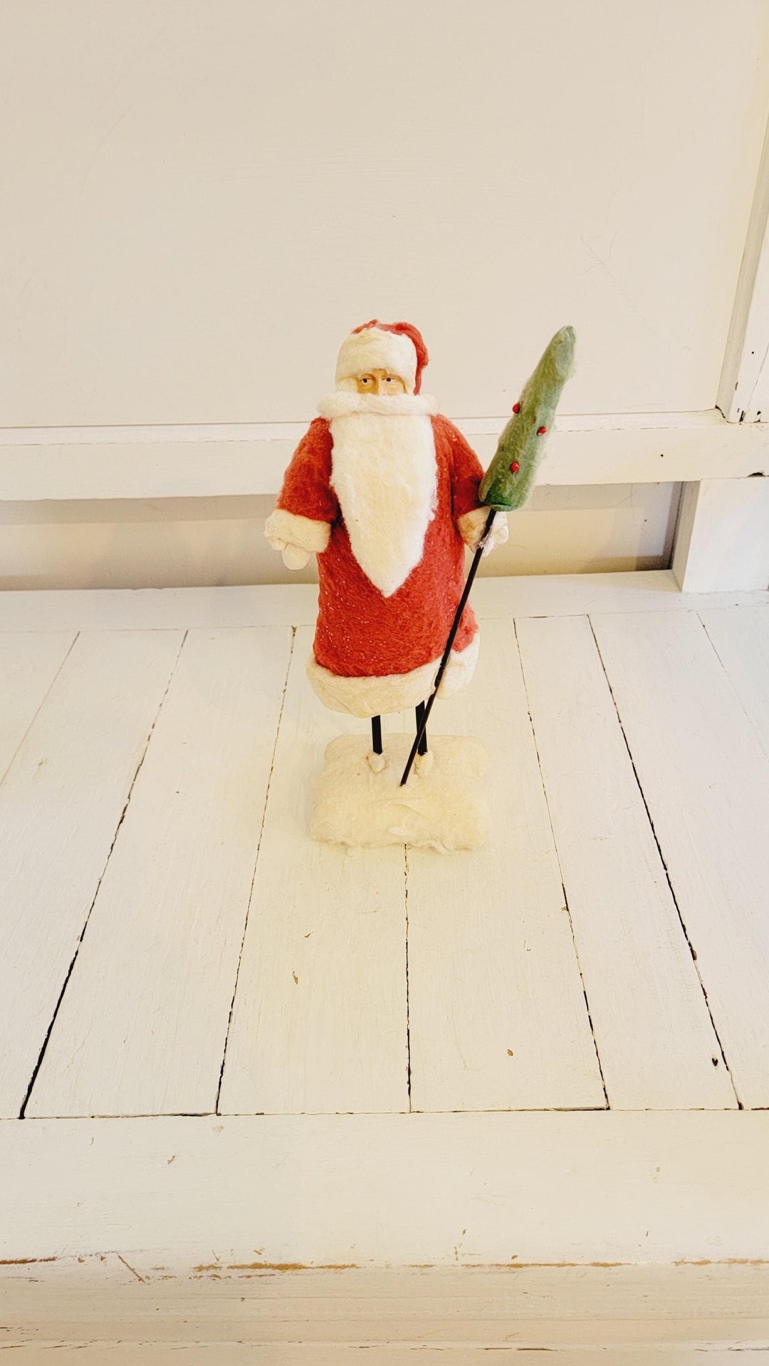 Vintage Primitive Spun Cotton Santa Vintage Raz Imports Cotton Batting ...