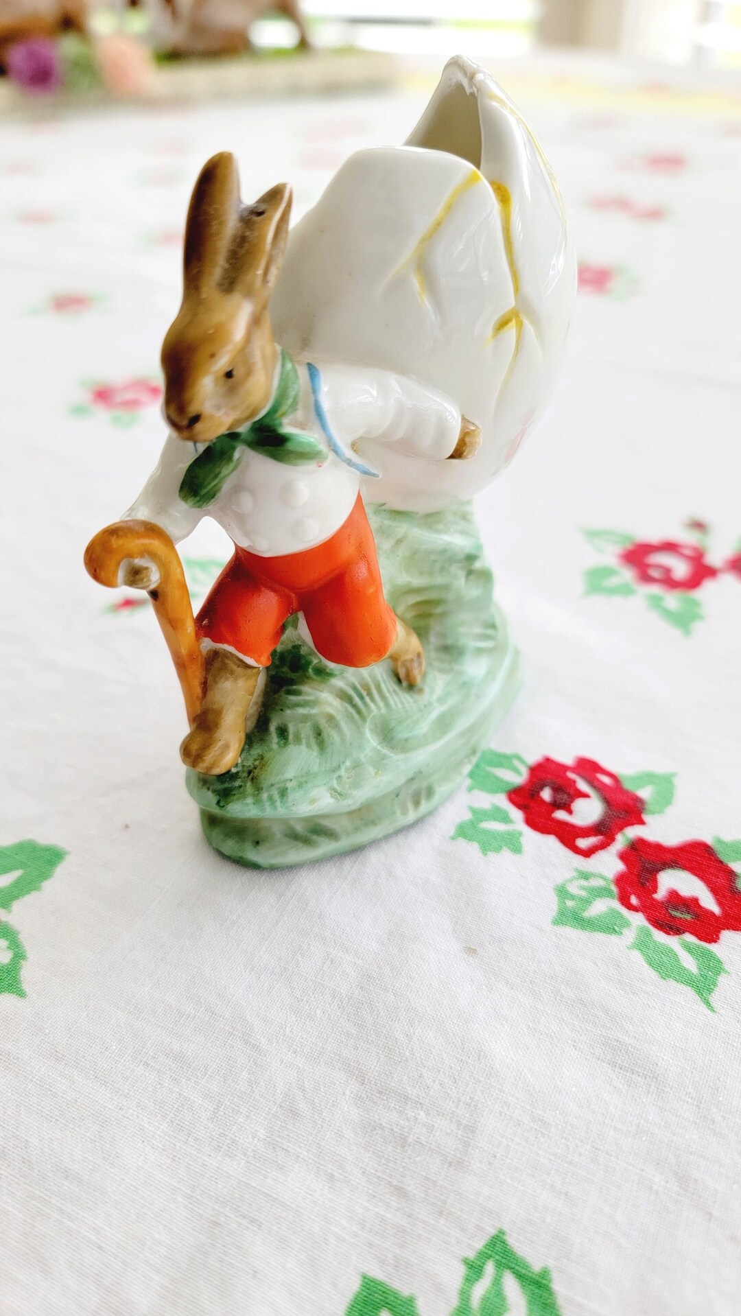 Antique Easter Bunny Rabbit With Egg on Back Made in Germany Victorian ...