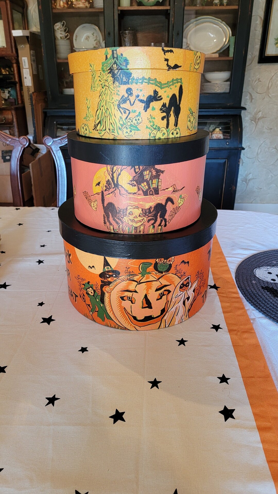 Vintage Halloween Crepe Napkins Decoupage Hat Boxes Handmade Free ...