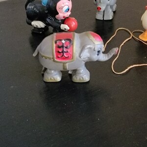 Vintage Marx Ramp Walkers and Pull Toys Duck Elephant & Cat With Ball ...