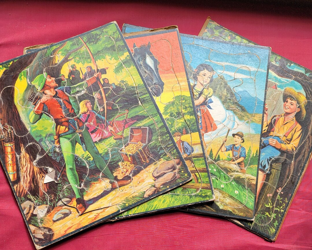Vintage Whitman Rare Puzzles Lot 1951 - Etsy