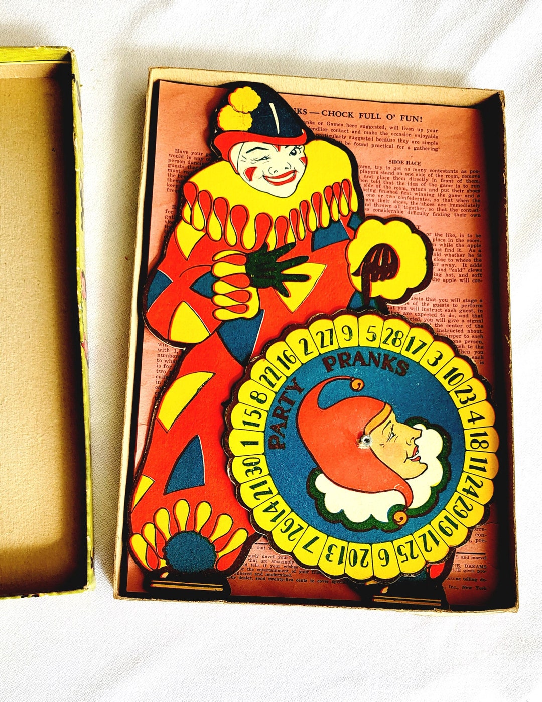 Antique 1920s Art Deco "party Pranks" Die Cut Game Very Rare Excellent ...