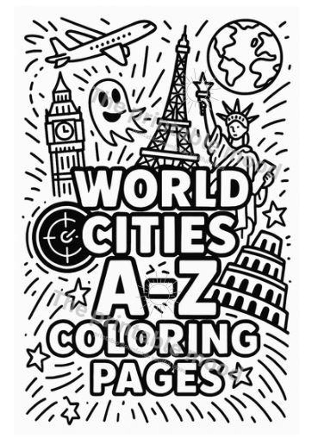 World Cities A-Z Coloring Book: Travel Activity for Kids & Adults (PDF ...